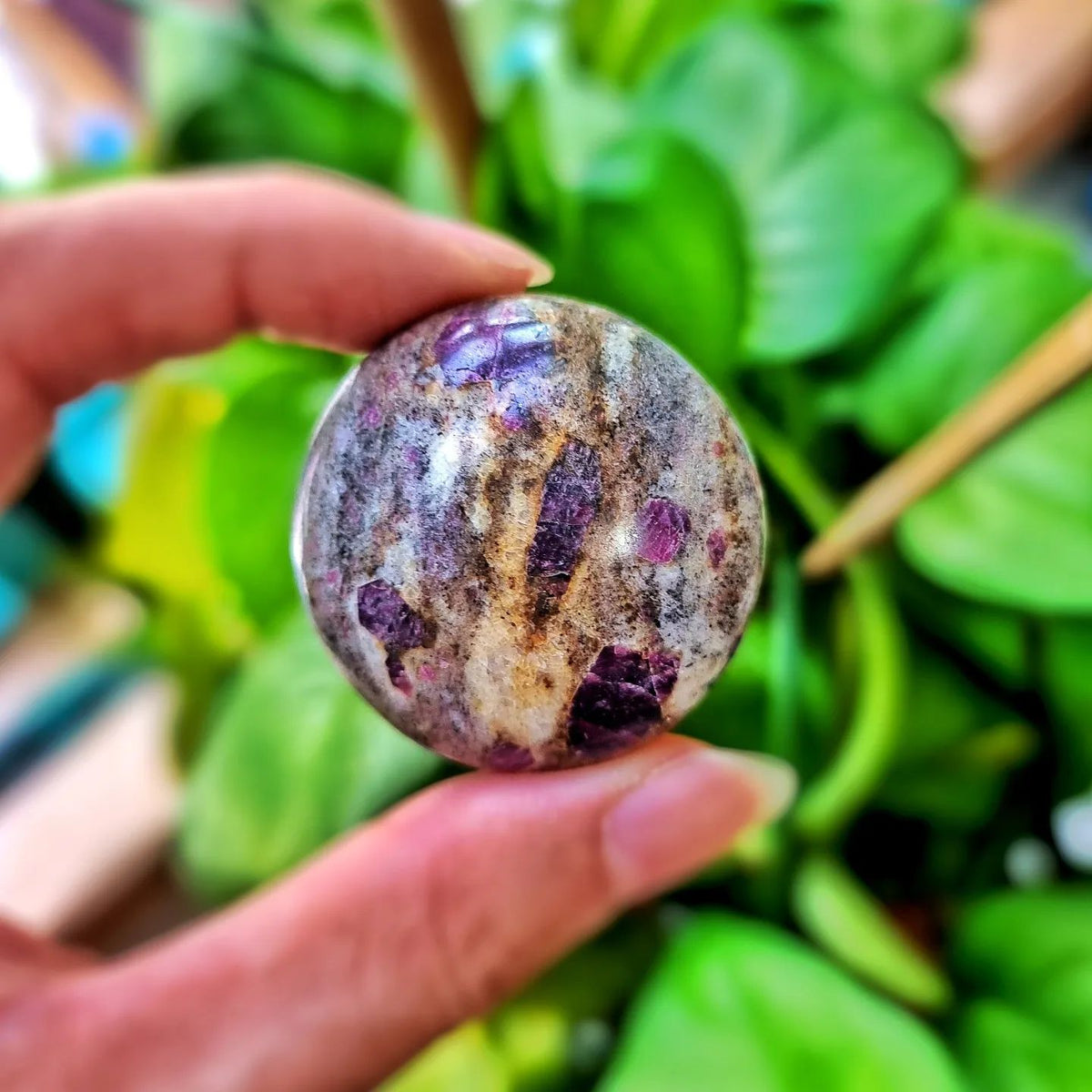 Ruby in Rhyolite Palm Stone – Sanctum of the Soul
